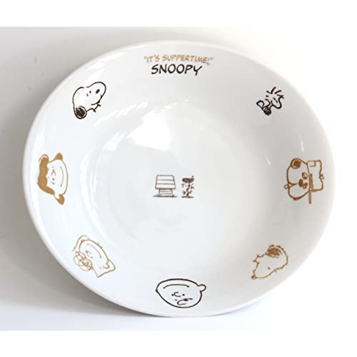 シミズ陶業(Shimizutougyou) Brownpal Snoopy Curry Pasta Plate, Set of 2