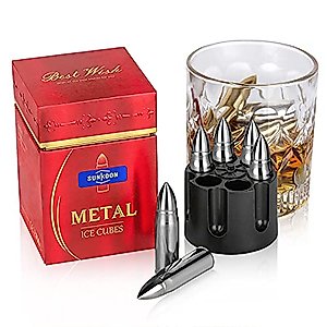 for Dad Men, Stainless Steel Whiskey Stone 6XL, Unique Christmas Birthday Stocking Stuffers Gift Ideas for Father Him, Chilling Ice Cubes Box Cool Gadgets Boyfriend Husband