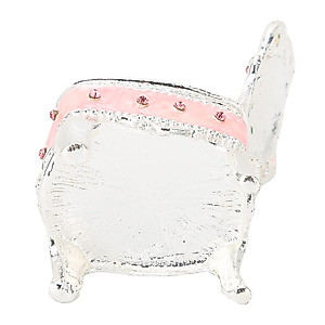 Ladieshow Jewelry Box, Necklace Earring Organizer Mini Openable Couch Jewelry Storager Sofa Shaped Case Dollhouse Jewelry Decorative Box Keepsake Gift Box (2.91 x 1.38 x 1.22inch)