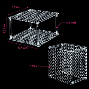 96 Hole Pencil Brush Holder Acrylic Pen Holder Desk Stand Organizer for Pencils Paint Brushes Markers Display and Home Storage (1 Pieces)