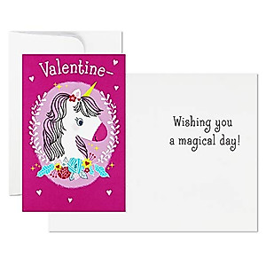 Hallmark Assorted Valentines Day Cards for Kids, 12 Cards with Envelopes (Unicorns, Bears, Llamas)