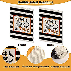 Seasonal Garden Flags Set of 12 Double Sided 12 x 18 Fall Welcome Gnome Garden Flags Burlap Small Yard Flag Holiday Set for Christmas Halloween Thanksgiving And More