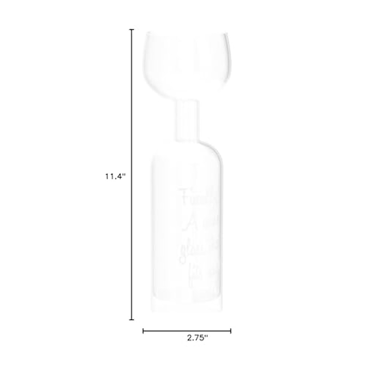 BigMouth Inc Ultimate Wine Bottle Glass, Holds Full Bottle of 750 Milliliters