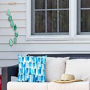 Cozy Tower Green Agate Wind Chimes for Outside Unique, Outdoor Home Garden Decor Geode Hanging Decorations