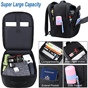 Naukay Laptop Backpack, Extra Large Travel Backpack for Men Women, Carry On Backpack Anti Theft Water Resistant Business Backpack College School Bookbags with USB Charging Port Fits 17 Inch Laptop