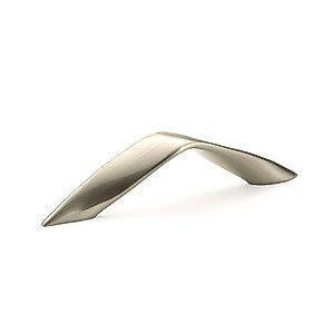 Richelieu Hardware BP255996195 Niagara Collection 3 3/4-inch (96 mm) Center-to-Center Brushed Nickel Modern Cabinet and Drawer Pull Handle for Kitchen, Bathroom, and Furniture