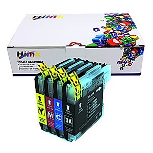 Hi Ink 4 Pack Compatible LC61 LC65XL High Yield Ink Cartridge Replackement for Brother LC61 LC65 LC65XL Ink Cartridges