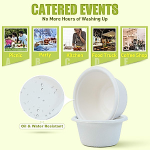 Green Earth, 2 oz Bagasse Compostable Cups, Biodegradable Sugarcane Fiber Material, White, 50-Pack