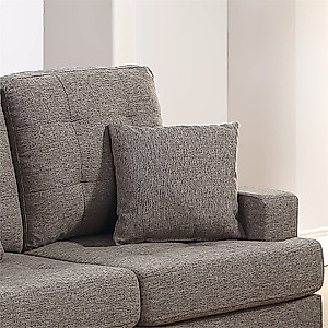 Poundex Polyfiber Sofas in Coffee