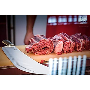 Dalstrong Bull Nose Butcher Knife - 14 inch - Gladiator Series Elite - High Carbon Premium German Steel - Black G10 Handle - Meat BBQ Knife - Sheath Included - NSF Certified