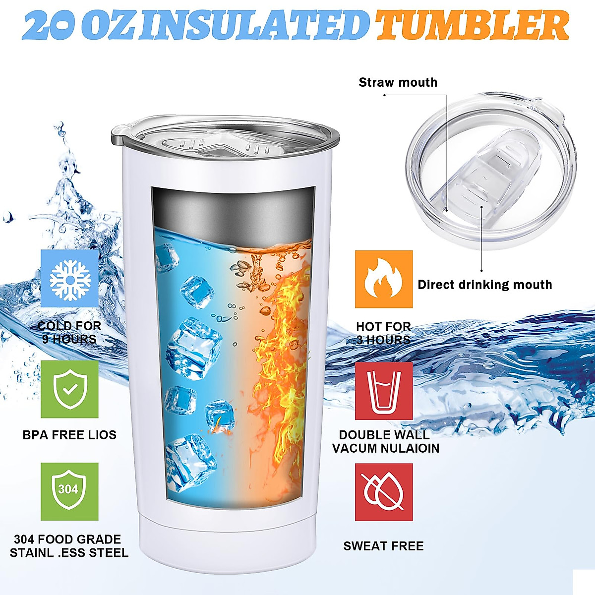 Sieral 3 Pcs Godmother Proposal Gift Sets Including Godmother Travel Tumbler with Lid Straw and Godmother Makeup Bag and Keychain from Godchild for Mother's Day Holiday Birthday Appreciation Gifts