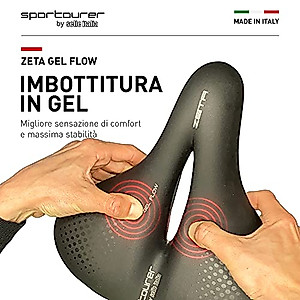 Selle Italia, Saddle, Unisex, 670g, Black Zera Comfort Gel Superflow One Size