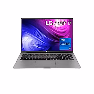 LG 2022 Gram Ultralight Laptop 17" WQXGA IPS LGD Intel Evo 12-Core i7-1260P 16GB LPDDR5 512GB SSD Iris Xe Graphics HDMI WiFi 6E Thunderbolt4 Backlit FPR Full Day Battery Windows 11 Pro w/RE USB