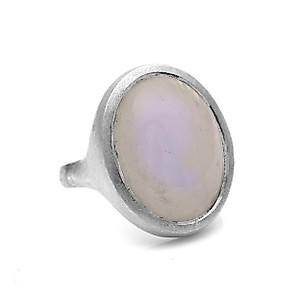 Shine Jewel 18 * 14 MM Oval Cab Bezal Set Rainbow Moonstone Solitaire Wedding Ring (12)