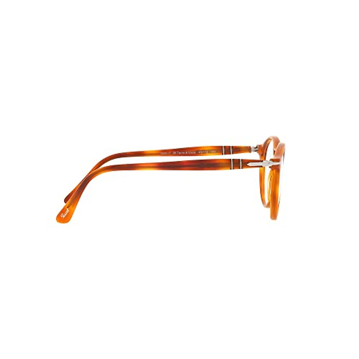 Persol PO3285V Round Prescription Eyewear Frames, Terra Di Siena/Demo Lens, 50 mm