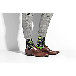 ARIYIDA Unisex Funny Crazy Color 3D Puzzle Stripe Food Pattern Athletic Sports Crew Tube Socks (Skeleton)