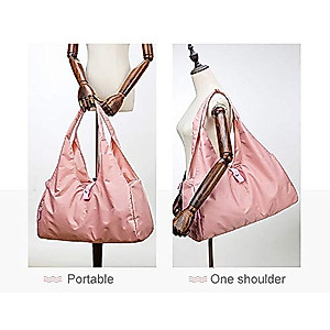 UIYTR Yoga Mat Gym Bag Fitness Bags for Women Men Training Sac De Sport Travel Gymtas Nylon Outdoor Travel Sports Carry On Gym Bag (Pink)