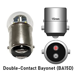 Aero-Lites #90 Miniature Bulb LED Replacement | 12/14vdc | BA15D Base | Replaces Filament Bulbs: #90, 68, 96, 1178 (Bright White; 1-Pack)