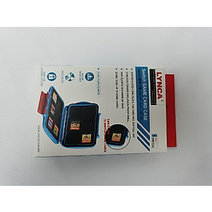 LYNCA KH8(G) Game Card Case for Nintendo Switch, Protective shockproof Cartridge Holder Carrying Storage Box Game Memory Card Holder Case with 12 Cartridge Slots for Nino Switch NS NX (Light Blue)