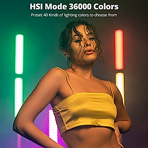 AMBITFUL A2 Full-Color RGB Tube Light, CRI 95 TLCI 97 Accurate Color,2500k-8500K Adjustable,RGB CCT HSI Mode, 29 Fx Light Effect,APP Control Support, Brightness Adjustable, Magnet Design (A2-K2 Kit)