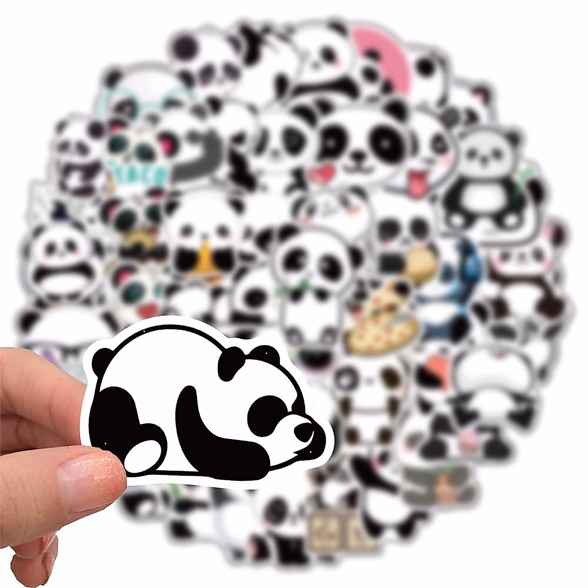 Panda Stickers |50 Pcs Panda Waterproof Vinyl Decals for Water Bottles Laptop Luggage Cup Computer Mobile Phone Skateboard Guitar Helmet Snowboard Décor