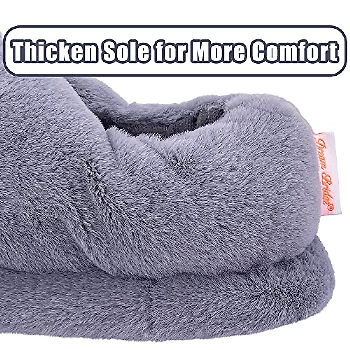 Dream Bridge Boys Girls Kids Plush Slippers Unicorn Dinosaur Puppy Shoes Unisex Fluffy Warm Plush Fleece Cute Slip on Daycare House Bedroom Non Slip Shoes Grey Owl 4.5-5 Big Kid