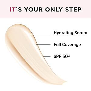 IT Cosmetics Your Skin But Better CC+ Cream, Fair (W) - Color Correcting Cream, Full-Coverage Foundation, Hydrating Serum & SPF 50+ Sunscreen - Natural Finish - 1.08 fl oz