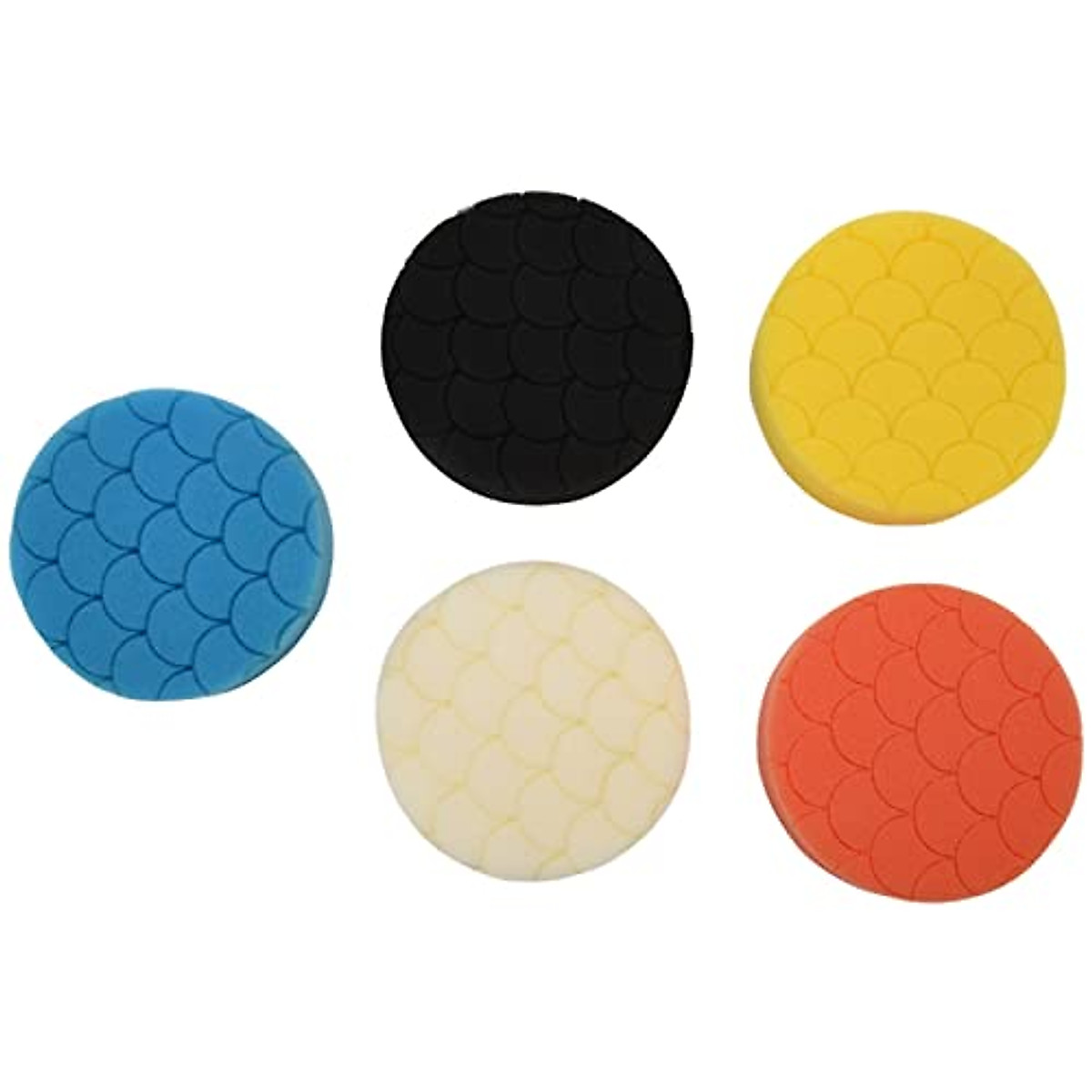 shyness 5Pcs 4 Inch Polishing Pads Buffing Sponge Pads Kit for Car Buffer Polisher Sanding, Waxing, Polishing, Sealing Glaze