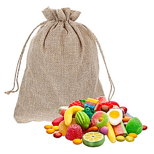 EXCEART 10Pcs Large Drawstring Bags Drawstring Bags Small Burlap Gift Bags Burlap Bags With Drawstring Convenient Bags Gift Bag With Drawstring Cotton linen Christmas convenience bag