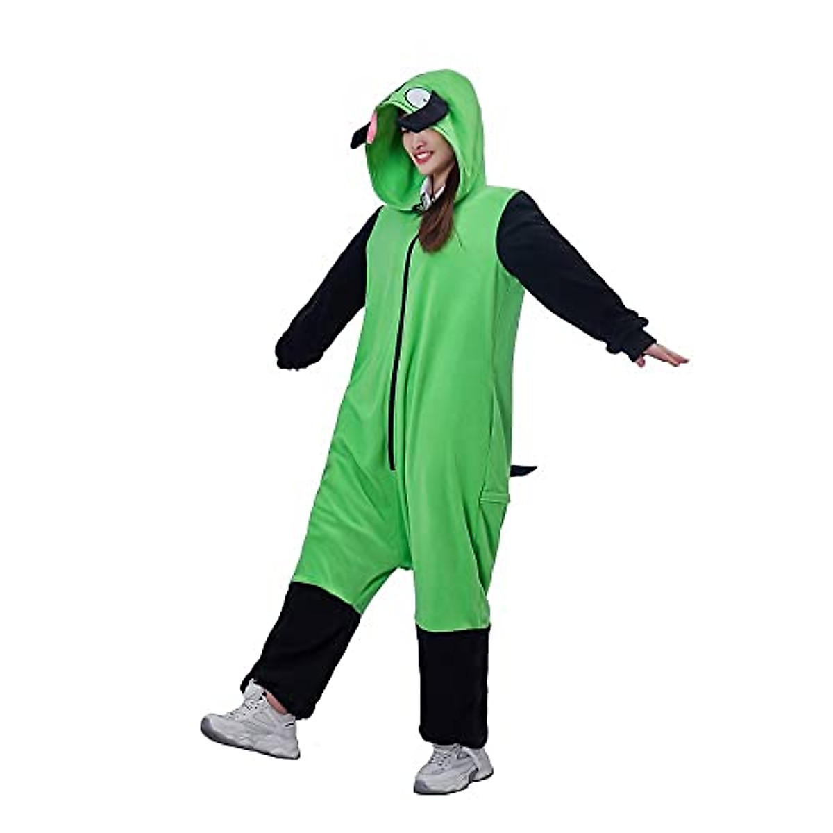 Adult Zim Cosplay Costume Onesie Pajamas for Women Men-S Green