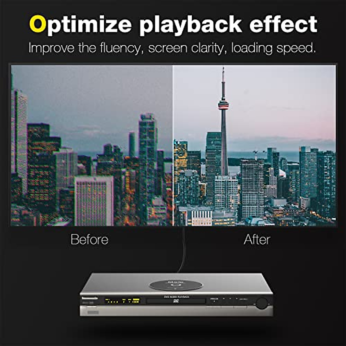 Mwin CD/DVD Player Laser Lens Cleaner Disc - Safe & Effective