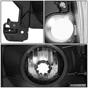 Auto Dynasty Factory Style Headlights Assembly Head Lamps Compatible with Ford Bronco F150 F250 F350 1987-1991, Driver and Passenger Side, Chrome Housing Clear Corner