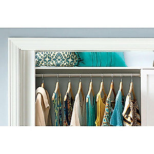 ClosetMaid SuiteSymphony Top Shelf Support Bracket Kit, Add On Accessory, Shelf Hardware Set, for Top Shelf, Satin Nickel