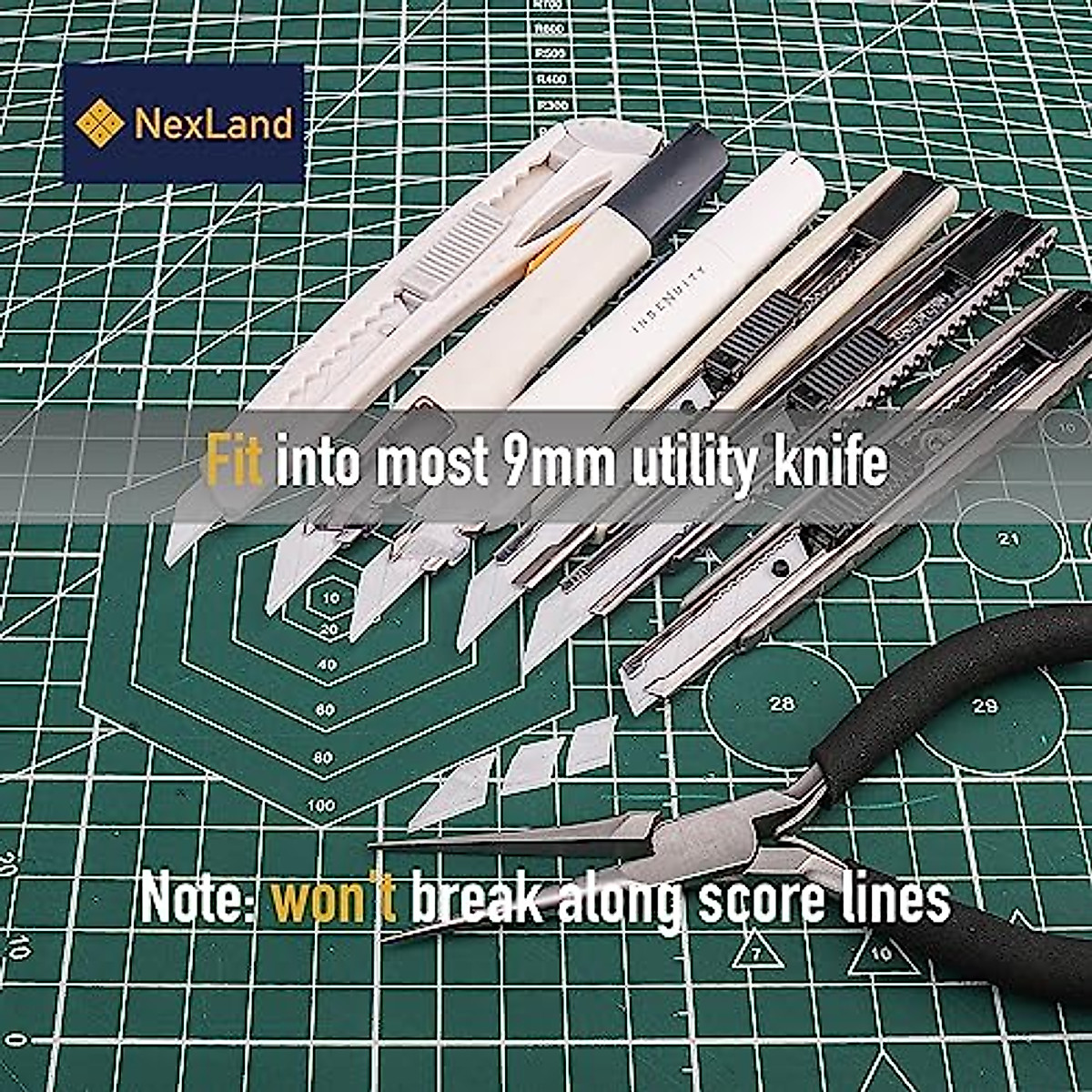 9mm 30 Degree Ultra-Sharp Ceramic Blade Snap-Off Replacement 3pcs white pcs