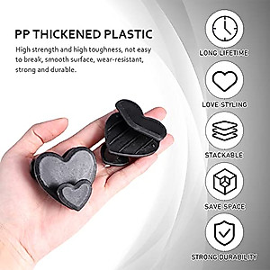 18 Pcs Clothes Hanger Connector Hooks,Heart-Shaped Heavy Duty Cascading Hanger Hooks,Cascading Hanger Save Space,for College Dorm Room Organizer Closet(Black)