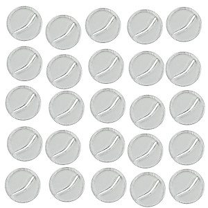LITKO Paper Miniature Bases | Round | Circle | Slotted Paper Figure Holder | Compatible with Dungeons and Dragons | Game Card Stands (3mm Clear Acrylic, 40mm)