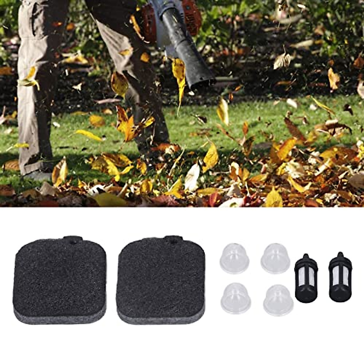 Naroote Air Fuel Filter Primer Bulb Kit, Easy Installation Blower Accessories ABS Sponge for Garden Tool