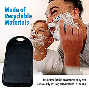 YYHJM Razor Blade Sharpener and Cleaner,Slide Cleaning Care of Shaver Trimmer and Shaver,Black