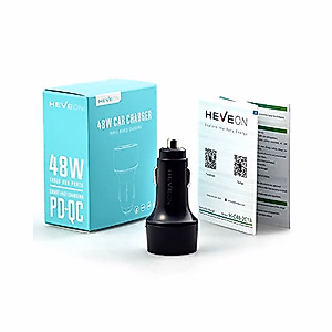 HEVEON 48W USB C Car Charger, 3-Port Fast PD Car Charger Adapter for iPhone 12/11/11 Pro/11 Pro Max/XS, Samsung Note 10/S10, Google Pixel and More