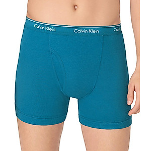 Calvin Klein Men's Cotton Classic Multipack Boxer Briefs, White/Black/Grey, Small