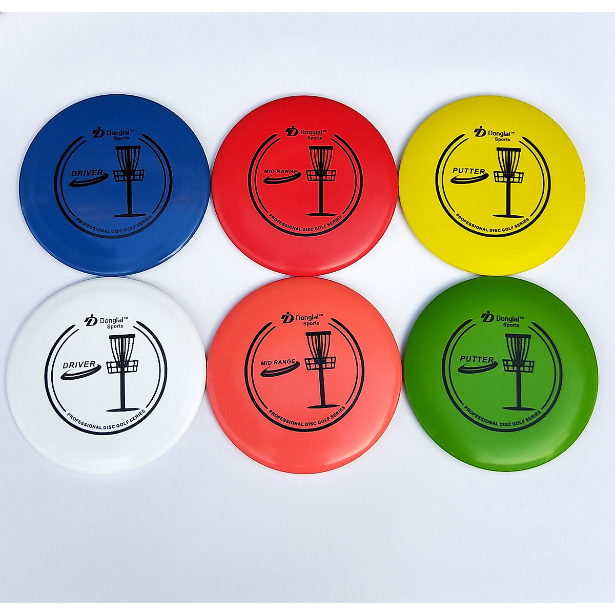 DDonglai Disc Golf Starter Set with 2pcs Driver, 2pcs Mid-Range, 2pcs Putter, 1pc Mini Marker and Towel