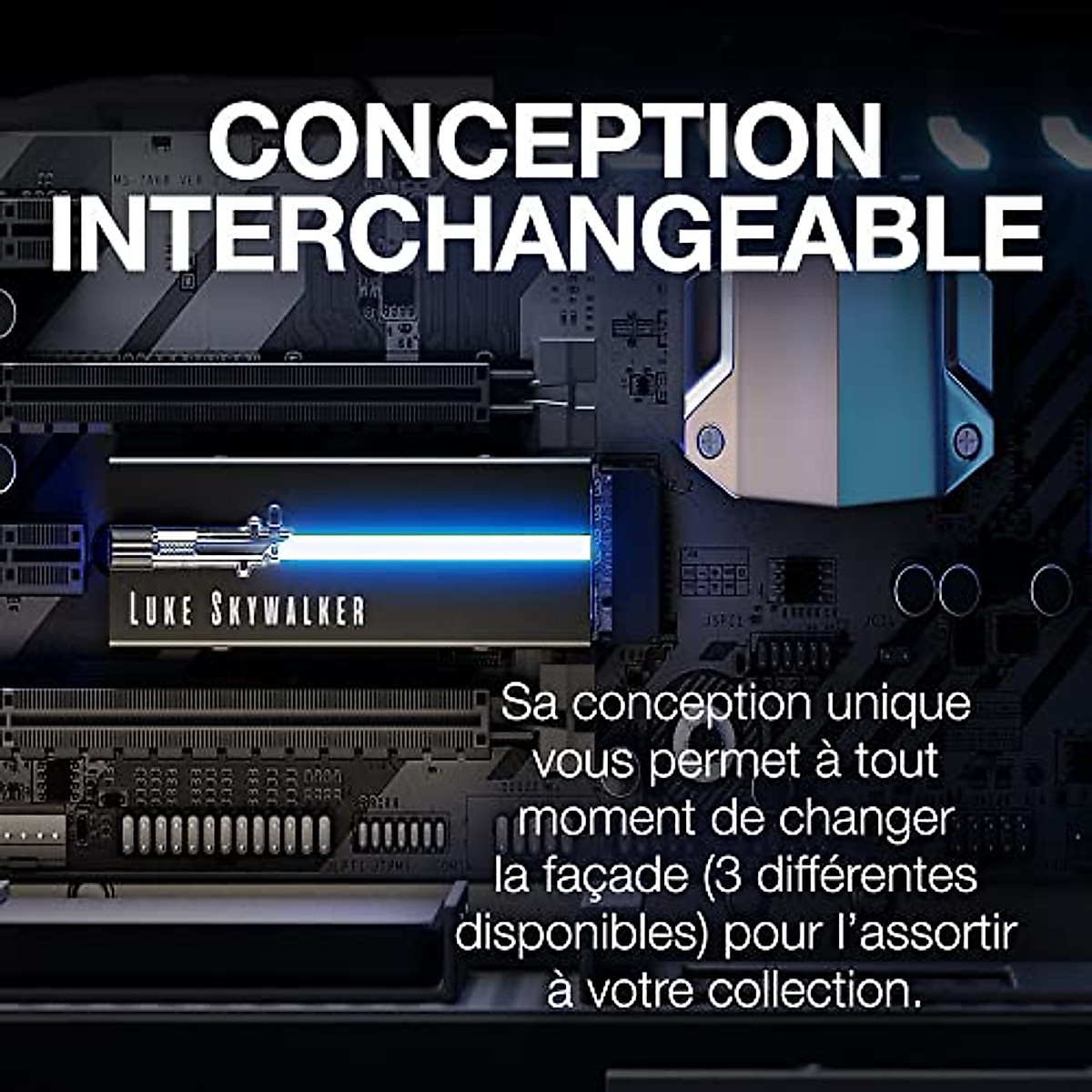 Seagate Lightsaber Collection Special Edition FireCuda SSD 1TB Solid State Drive - M.2 PCIe Gen4 ×4 NVMe 1.4, up to 7300MB/s, Customizable RGB LED Lightsabers (ZP1000GM3A053)