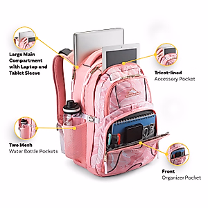 High Sierra Swerve Laptop Backpack, Black, One Size