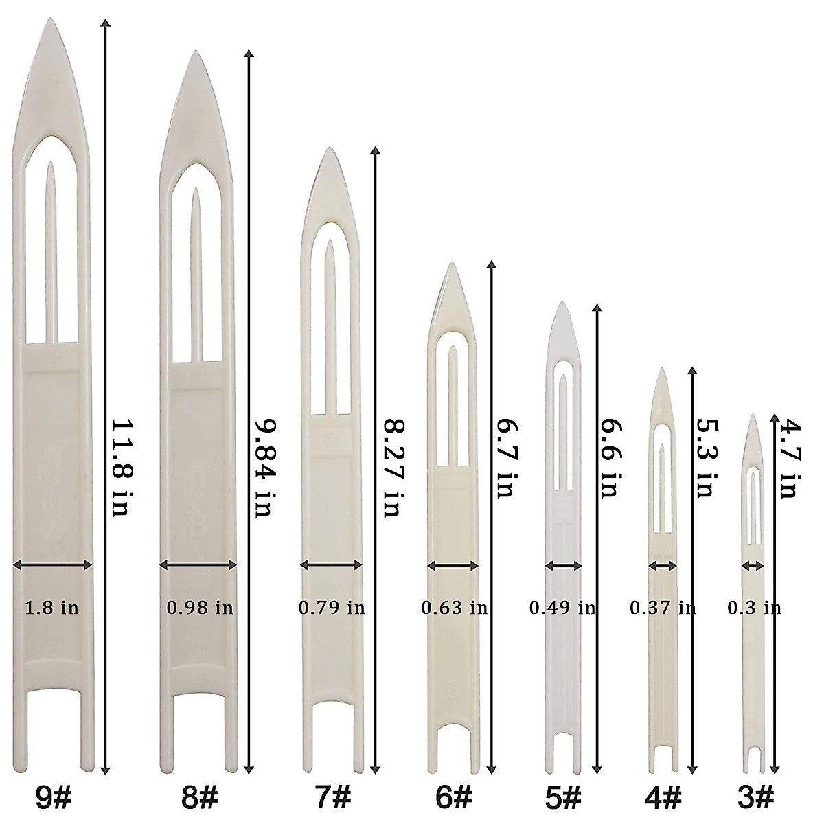 Fishing Netting Needle Shuttles Net Repair Needle Kit - 7/21pcs Cast Net Needles Fishing Net Sewing Needles Size 3 4 5 6 7 8 9