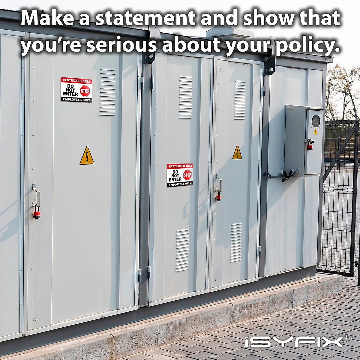 iSYFIX Restricted Area Sign – 1 Pack 10X7 Inch – Do Not Enter, Employees Only Signs, 100% Rust Free .040 Aluminum Signs, Laminated UV, Weather, Scratch, Water & Fade Resistance, Indoor & Outdoor