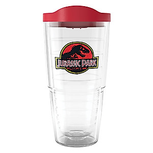 Tervis Universal Jurassic Logo Made in USA Double Walled Insulated Tumbler Cup Keeps Drinks Cold & Hot, 24oz, Classic