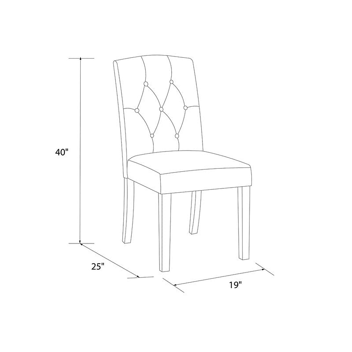 DHP Dorel Claudio Tufted, Upholstered Living Room Furniture, Taupe Dining Chair