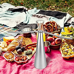 PIAOPIAONIU 3PCS Fly Fan for Outdoor Table Picnic Fly Fan and Food Fan Indoor Outdoor Meal for Party,Silver