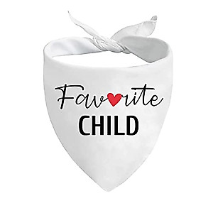 JXGZSO 1 Piece Favorite Child Pet Bandana for Dog Owner Dog Dad Dog Mom Gift (Favorite Child Dog)