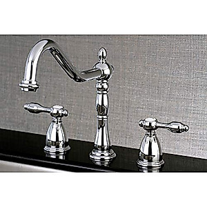 Kingston Brass KB1791TALLS Tudor 8 Inch Center Kitchen Faucet Without Sprayer, Polished Chrome, 8-1/4 inch in Spout Reach, Polished Chrome